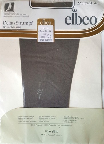 Bas mousse ELBEO Delta T II (38-39) Feinkrepp Strümpfe stretch ...