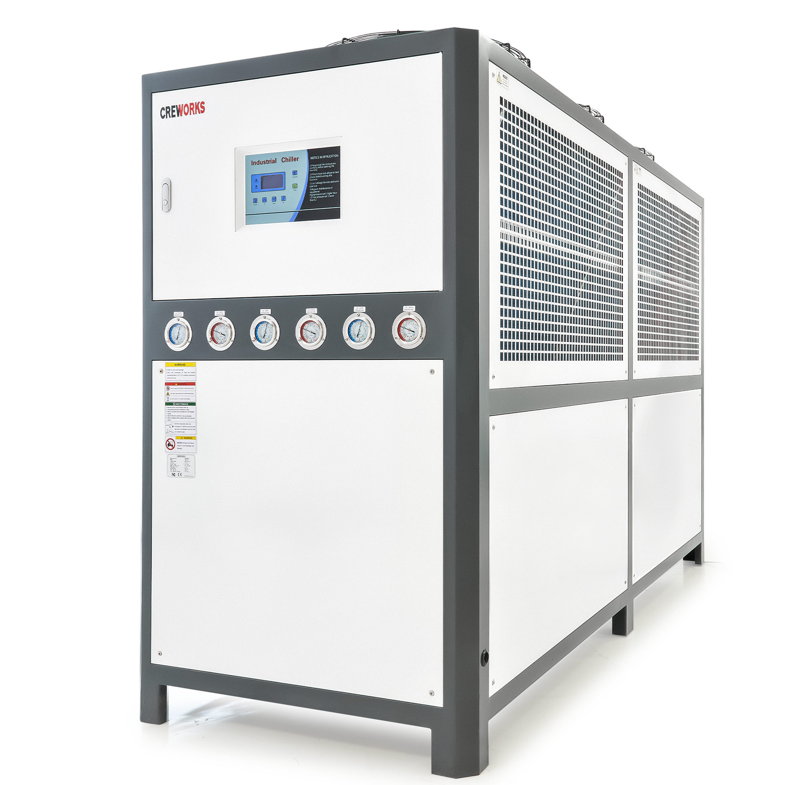 CREWORKS 25 Ton 45HP Industrial Air-Cooled Water Chiller with 98 gal ...