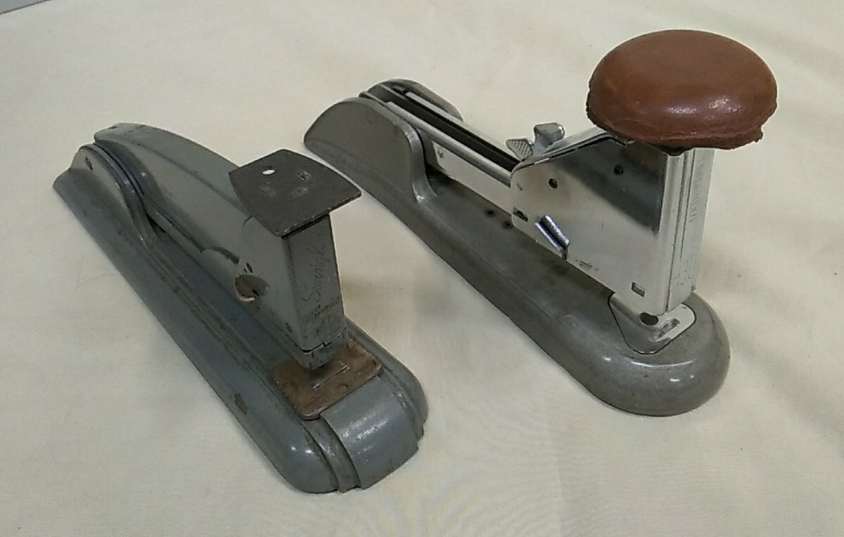 2 Vintage Bates H-30 Industrial Heavy Duty & Swingline 4 Speed Fastener ...