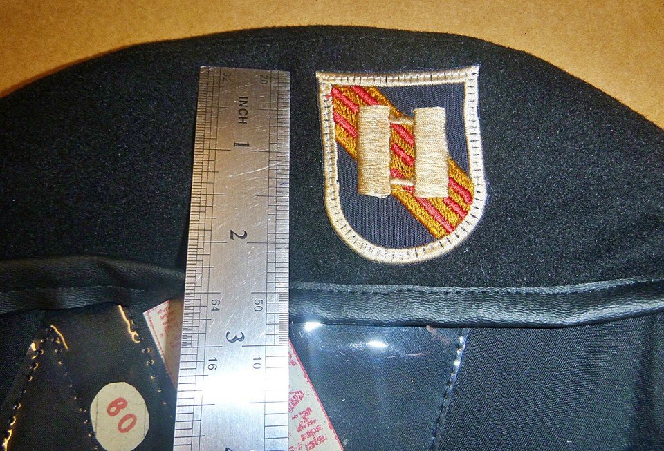 Large Black Beret - 5th Special Forces - Captain - MACV-SOG - Rare ...