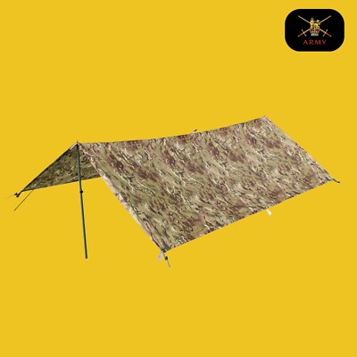 British Army Basha Ground Sheet Tarp MTP Waterproof Shelter GS Cover ...