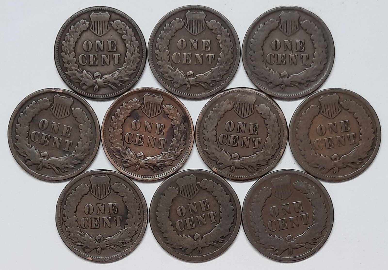 Ten 10 Indian Pennies Cents 1800's and 1900's!--Ten DIFFERENT Dates! | eBay