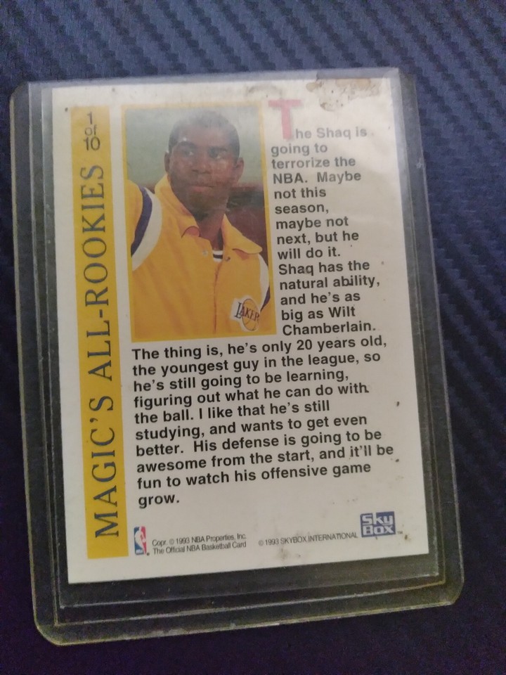 SHAQUILLE O'NEAL 1992-93 HOOPS #1 "MAGIC ALL-ROOKIES" RC PSA 10 Rare | eBay