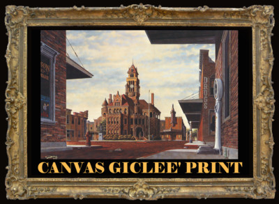 Texas Courthouse Waxahache Decatur Law Legal Judge Canvas Paint ...