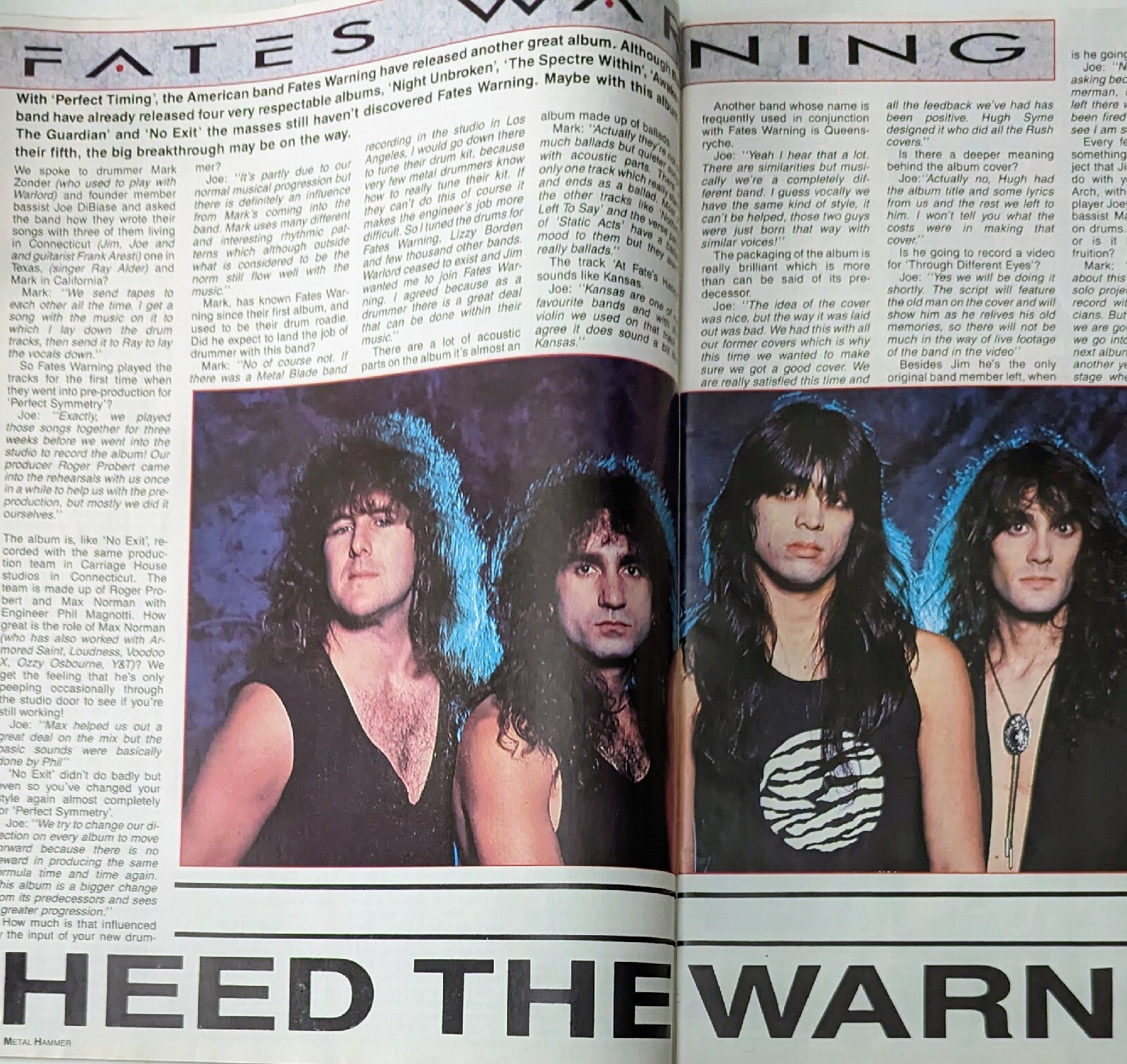 Metal Hammer Magazine Oct 1989 Bonfire, White Lion,King Diamond ...