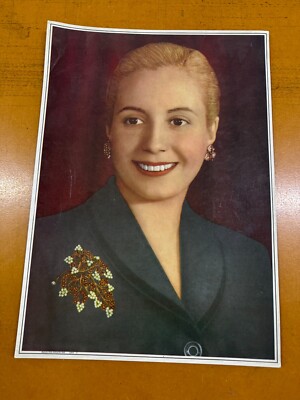 Poster Reprinted Photo Eva Peron Evita Peronism Size 13 3/4" x 9 3/4 ...