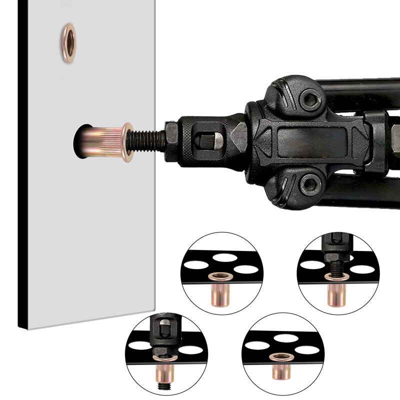 120/240/600 Rivet Nut Kit Rivnut Nutsert Assort Nut Setter Thread ...