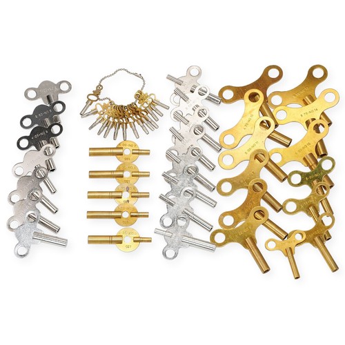 47x ALL SIZES Clock Winding Keys Kit Winder Set Mantle Longcase ...