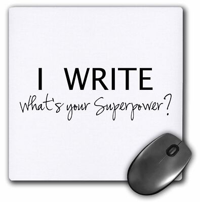 3dRose I Write - Whats your superpower - fun gift for writers - writing ...
