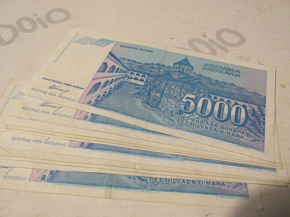 Lot Of 10 Banknotes 1994 Yugoslavia 5000 DINAR Excellent Condition QFDS ...