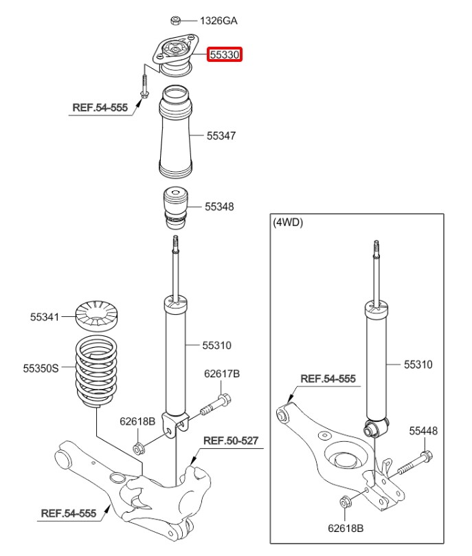 OEM Rear Shock Absorber MTG Bracket KIA Sportage Hyundai Tucson ix35 ...