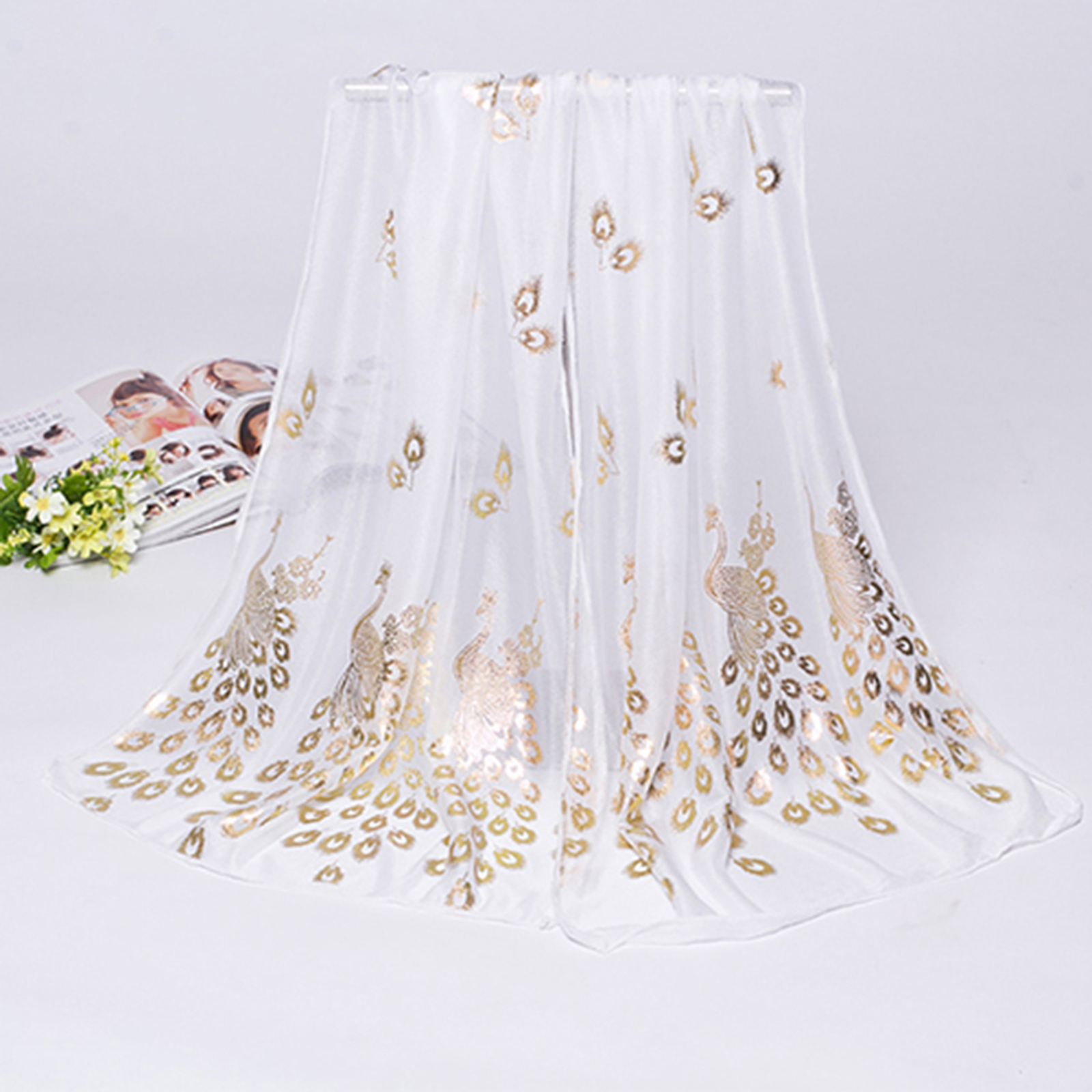 Silk Scarf Skin-friendly Comfortable Elegant Chiffon Scarves Beauty | eBay