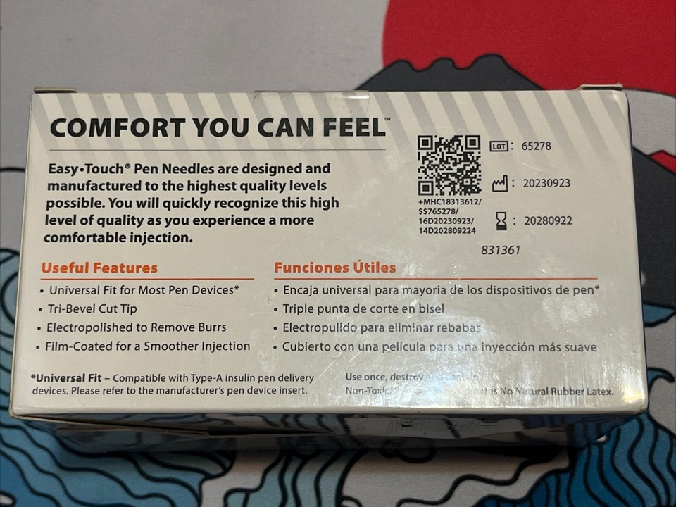 EasyTouch Pen, 31G X 3/16", 5mm Box Of 100 Pen Needles | eBay