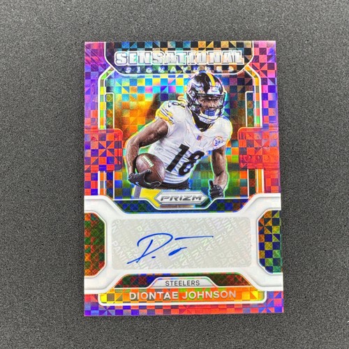 2021 Prizm Diontae Johnson Sensational Signatures Purple Power Auto ...