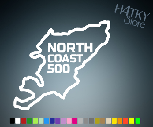North Coast 500 Vinyl Sticker NC 500 Decal NC500 Route Travel Road Trip ...