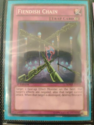 YuGiOh Fiendish Chain - SDWA-EN036 - Common - 1st Edition Lightly ...