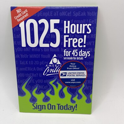 AOL 1025 Hours Free Promotional Disc Sealed | eBay