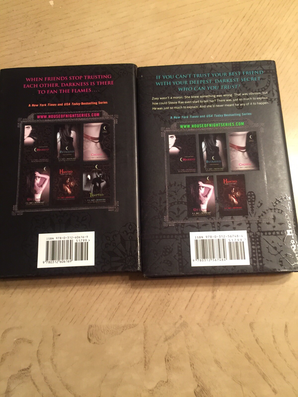 LOT 2 BOOKS HOUSE OF NIGHT NOVEL BURNED, TEMPTED , PC CAST KRISTIN CAST ...