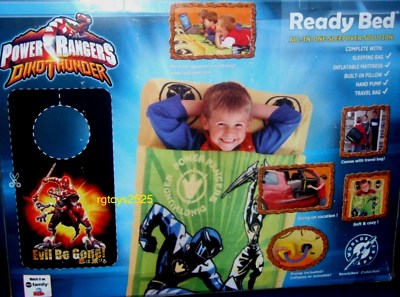Power Rangers Dino Thunder Ready Bed Bag Sleeping Inflatable Travel ...