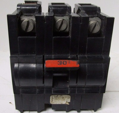* Federal Pacific 30A Breaker 3P (chipped) ... NA330 ... I-11B | eBay