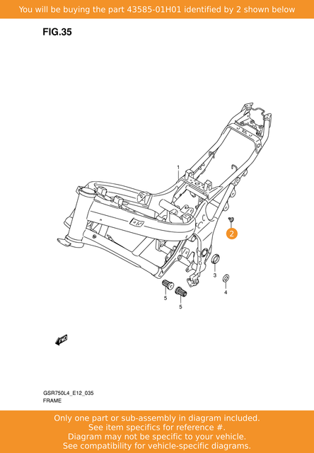SUZUKI Plug Tank Rail 43585-01H01 OEM for sale online | eBay