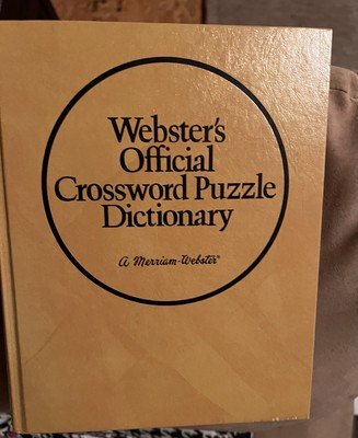 Hardback Merriam Websters 1981 Official Crossword Puzzle Dictionary ...