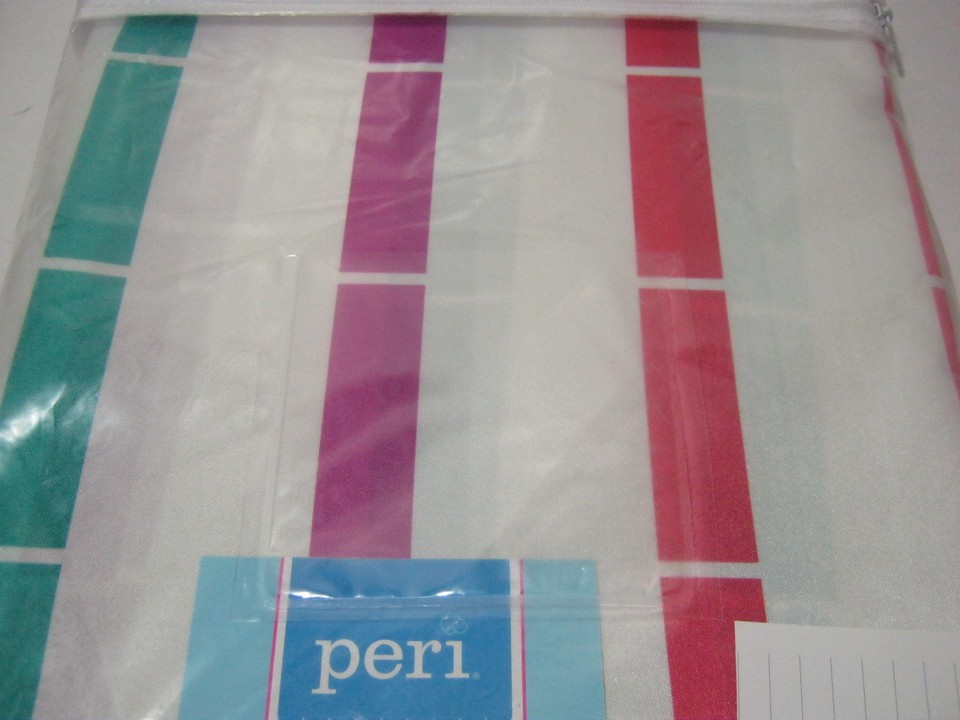 NEW PERI SHOWER CURTAIN Color Grid Stripe 70x72 - Multi Colors NIP | eBay