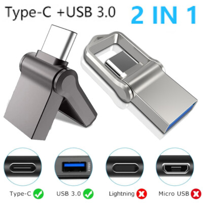 USB C Flash Drive Dual Drive USB Type-C Thumb Drive 32GB 64GB 128GB USB ...