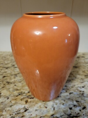 Vintage art deco Pottery Vase. Rust colored Vase Boho decor 9in tall | eBay