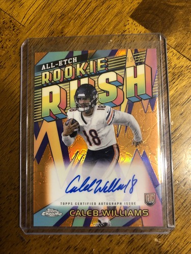 2024 Topps Chrome Football All Etch Rookie Rush Caleb Williams /25 On ...