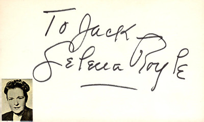 Selena Royle Signed Auto 3x5 Index Card Date with Judy | eBay