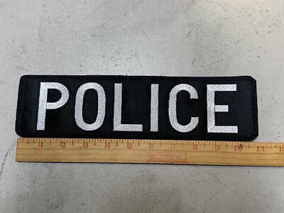 CUSTOM MADE Embroidered Police Hook And Loop Patch 11"x3" | eBay