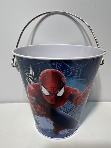SPIDER-MAN Tin Pail, Bucket, Sand Pail-2014-. VERY NICE | eBay