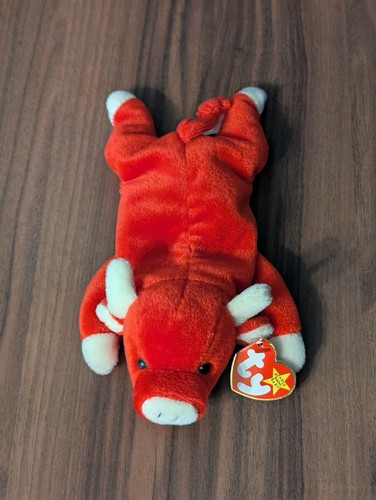 Ty Beanie Baby “Snort” 1995 Plush Red Bull w/ Tag | eBay
