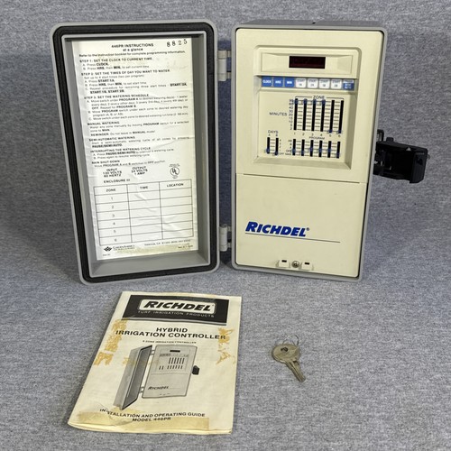 Richdel 446PR Hybrid Irrigation Controller w/ Keys & Manual WORKS Used ...