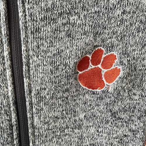 Champion Clemson Tiger Paw Fleece Women’s Small Gray Full Zip LS | eBay