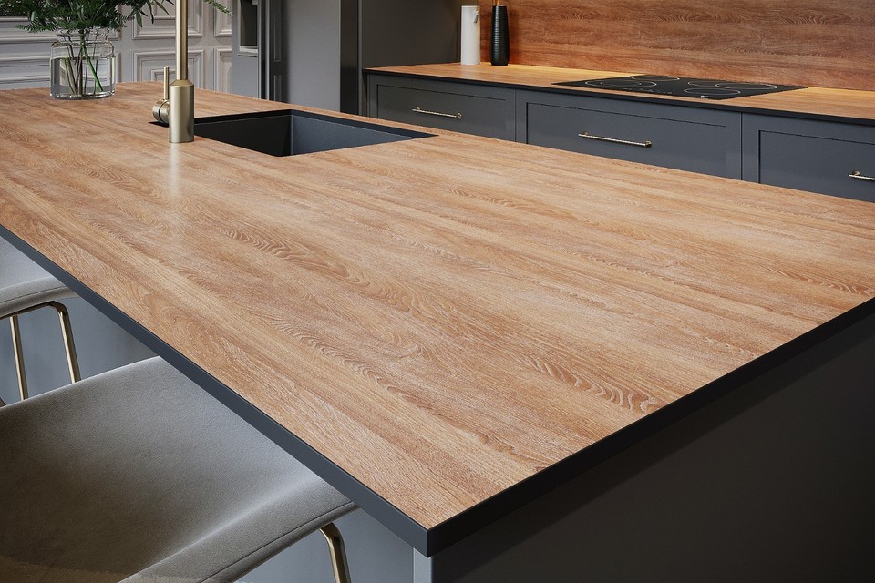 SALE OAK Compact Laminate Kitchen Worktop Splashback 6-12mm Not ...