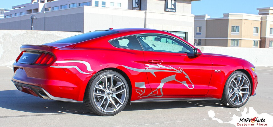2015-2026 Ford Mustang STEED Pony Horse Vinyl Graphics Door Stripe 3M ...