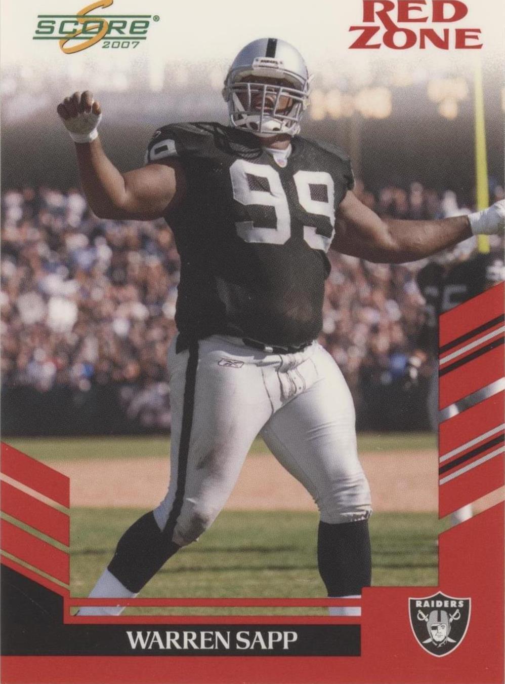 2007 Score - Warren Sapp #275 Red Zone /120 for sale online | eBay