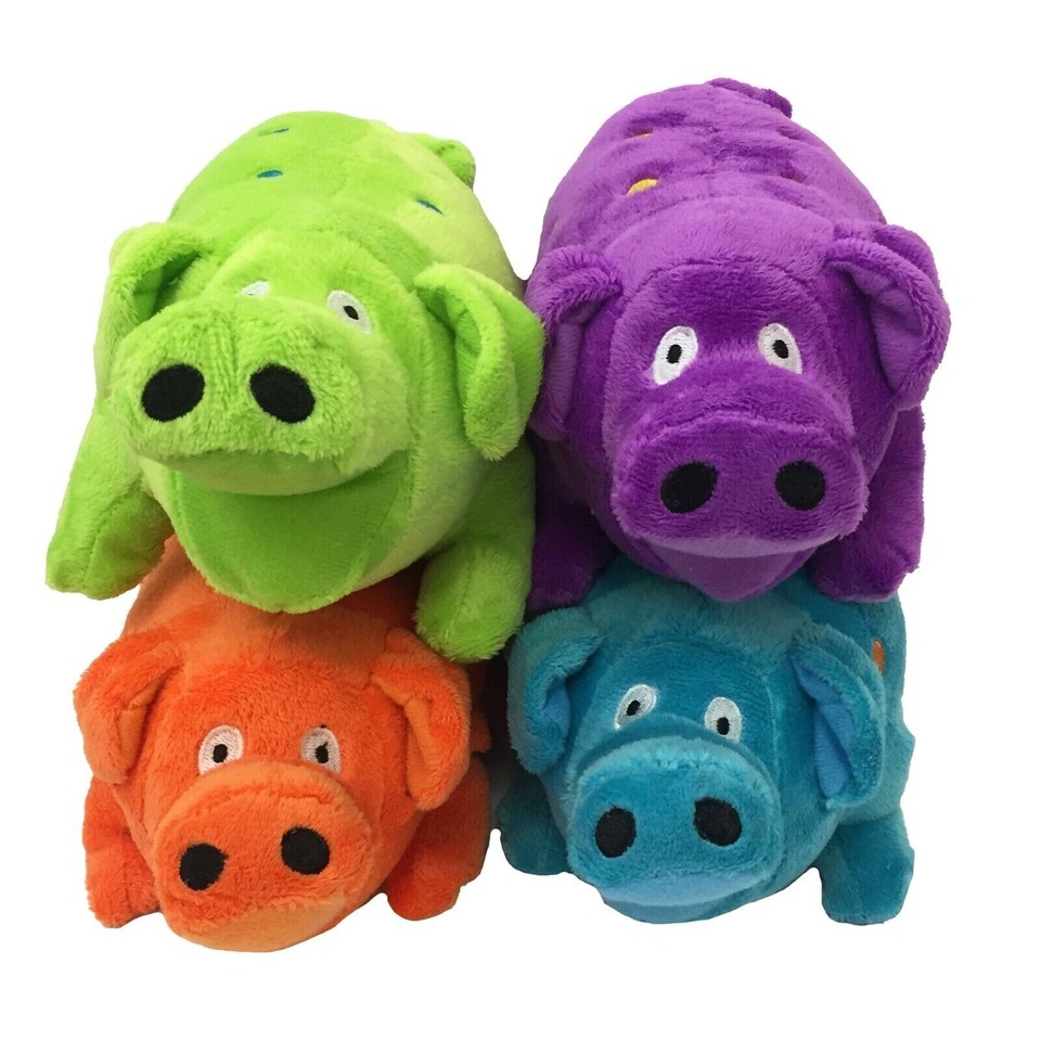 2 Pcs. Multi Pet Pig Polka dot Plush 9in Dog Toy Colors Vary | eBay