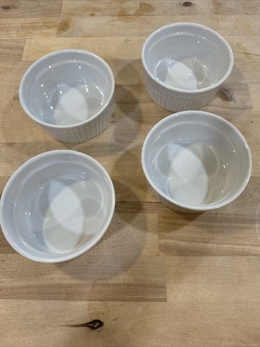 World Market ~ Ceramic Ribbed Ramekins / Souffle Dishes ~ 5" ~ Set of 4 ...