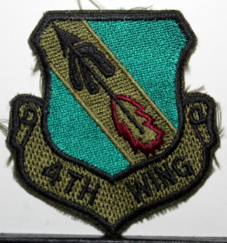USAF Air Force 4th Wing Subdued Crest Insignia Badge Patch | eBay