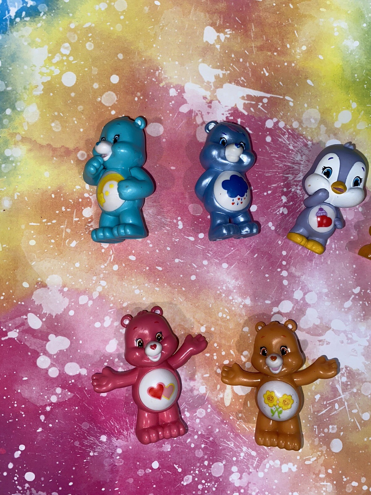 Vintage Care Bears Figures w/ posable arms Plus Cousins Lot Of 6 Blind ...
