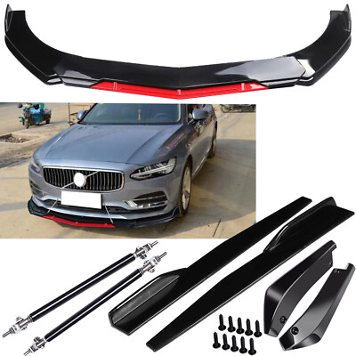 For Volvo S40 S60 S80 Front Rear Bumper Lip Spoiler Splitter Glossy ...
