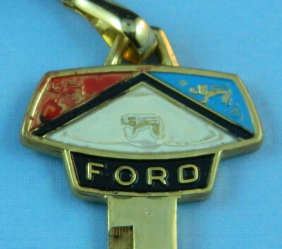 Ford Galaxie Gold Key Crest Key Blank NOS | eBay