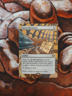 Magic the Gathering Urza's Blueprints Hand Painted Unique Custom MTG ...