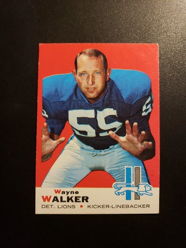1969 Topps #54 Wayne Walker Detroit Lions EX | eBay