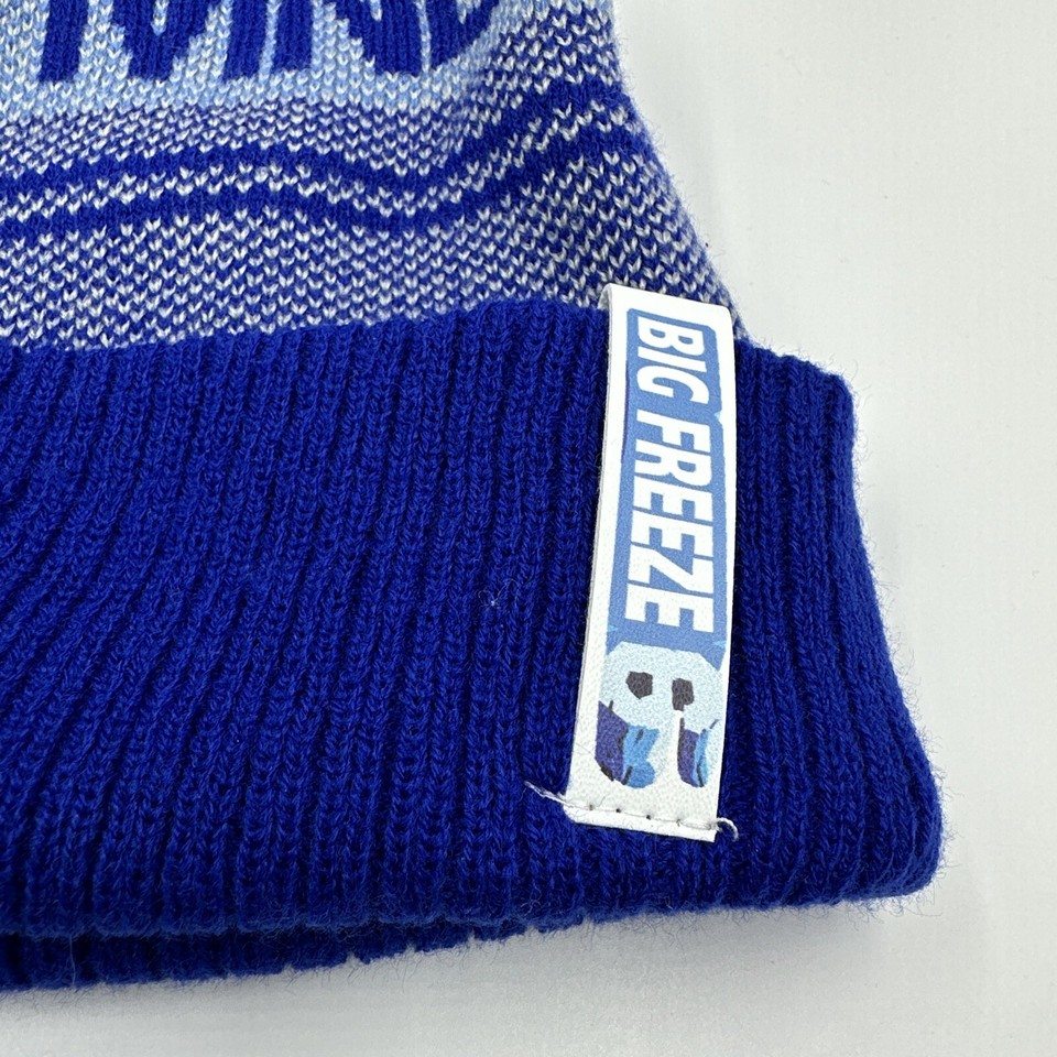 RARE Big Freeze 6 BF6 Fight MND Adults Beanie with Pom Pom Blue Winter ...