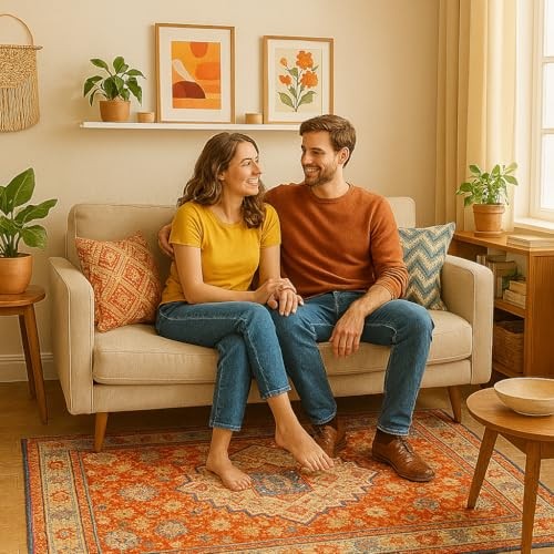 Boho Floral Rugs for Entryway - 2x3 Washable Indoor Door Mat, Soft ...