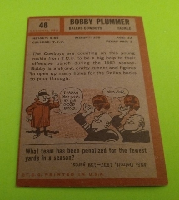 1962 Topps - #48 Bobby Plummer (RC) for sale online | eBay